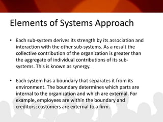 Systems Approach to Management | PPTX