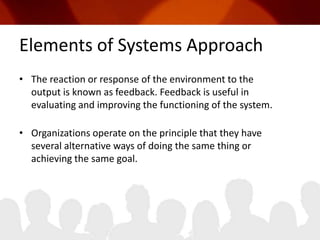 Systems Approach to Management | PPTX
