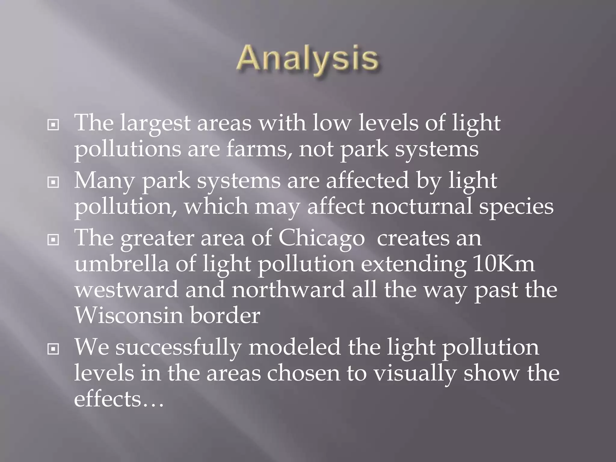 Light Pollution Analysis in Northern Illinois | PPTX | Geography | Science