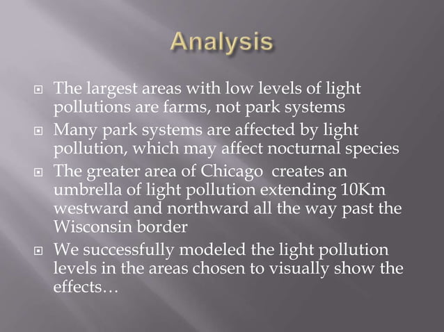 Light Pollution Analysis in Northern Illinois | PPTX | Geography | Science