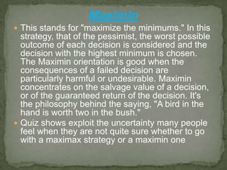 CHARACTERISTICS & STRATEGIES OF DECISION MAKING | PPTX
