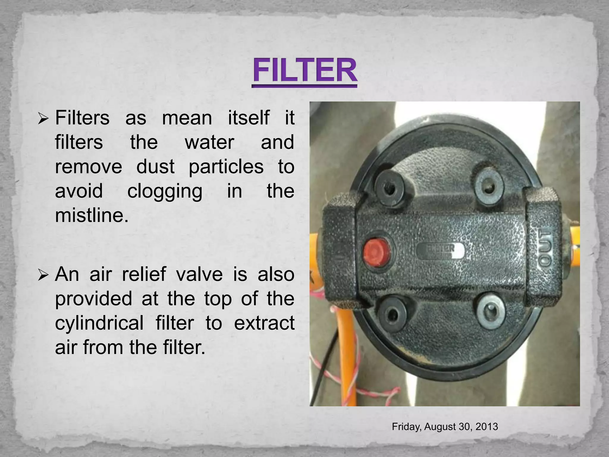 “STUDY AND FABRICATION OF OUTDOOR MIST/FOG COOLING SYSTEM THROUGH HIGH ...