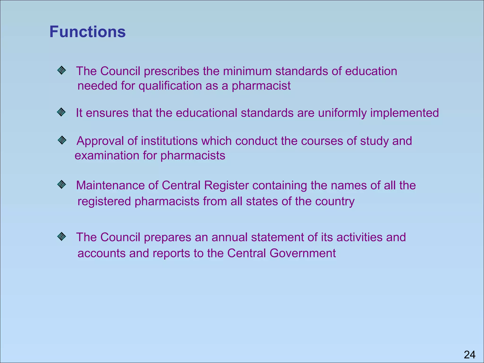 pharmaceutical associations, societies and statutory councils | PPT