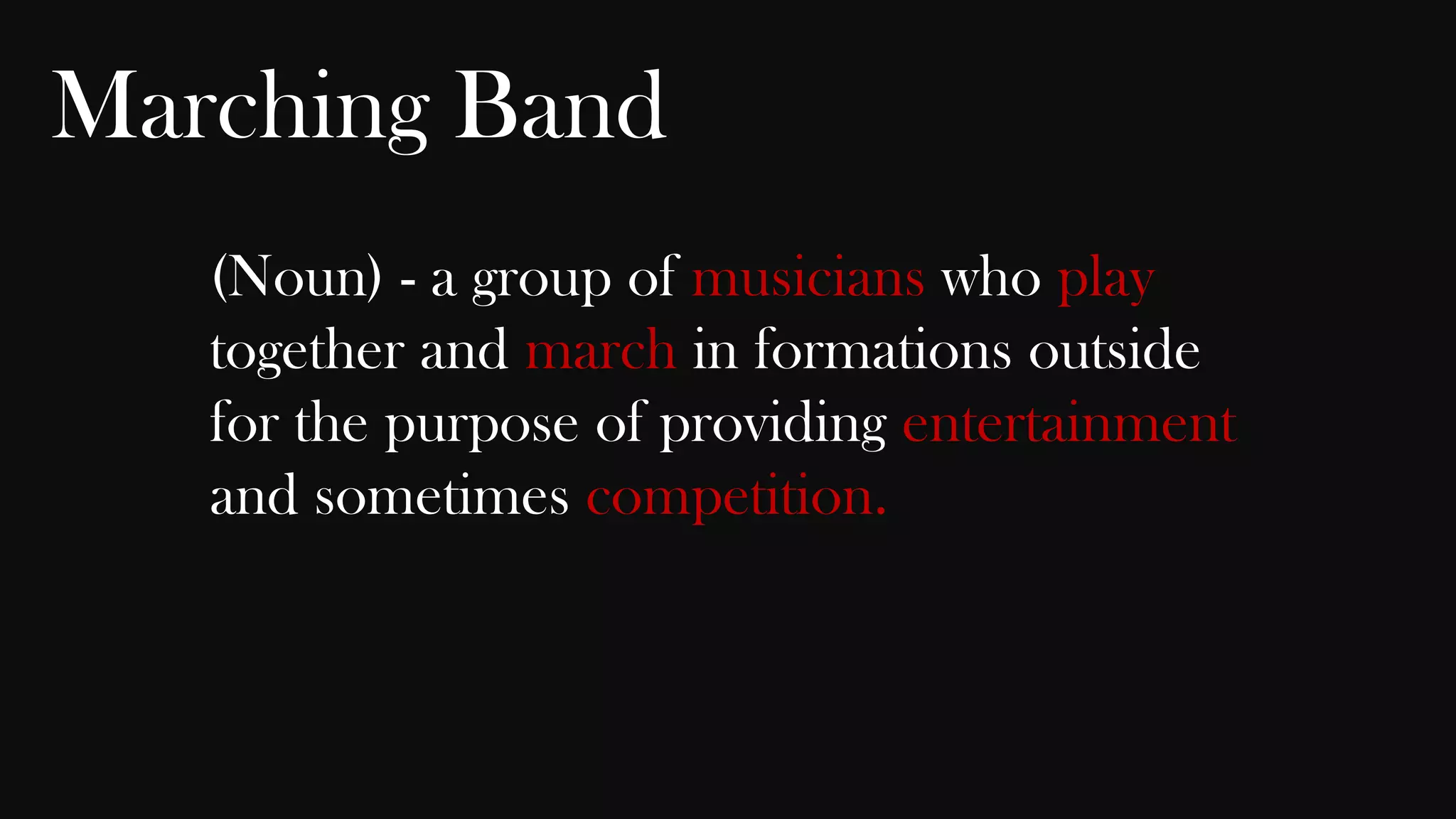Marching Band: The Pit | PPTX