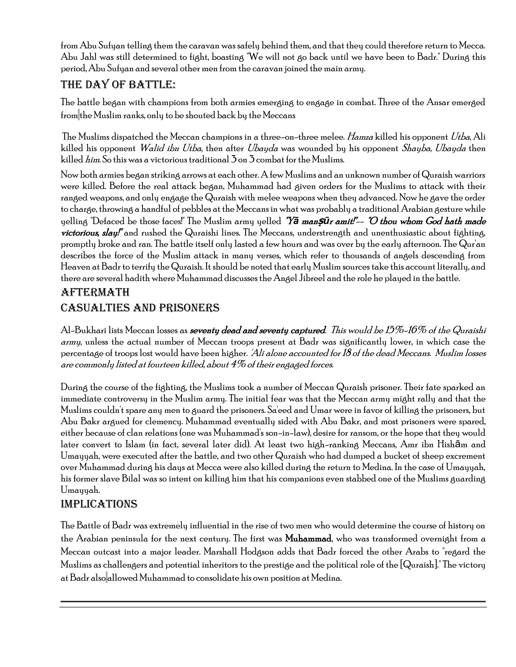 Ghazwat e Nabwi S.A.W.W. , Battles of Islam | PDF