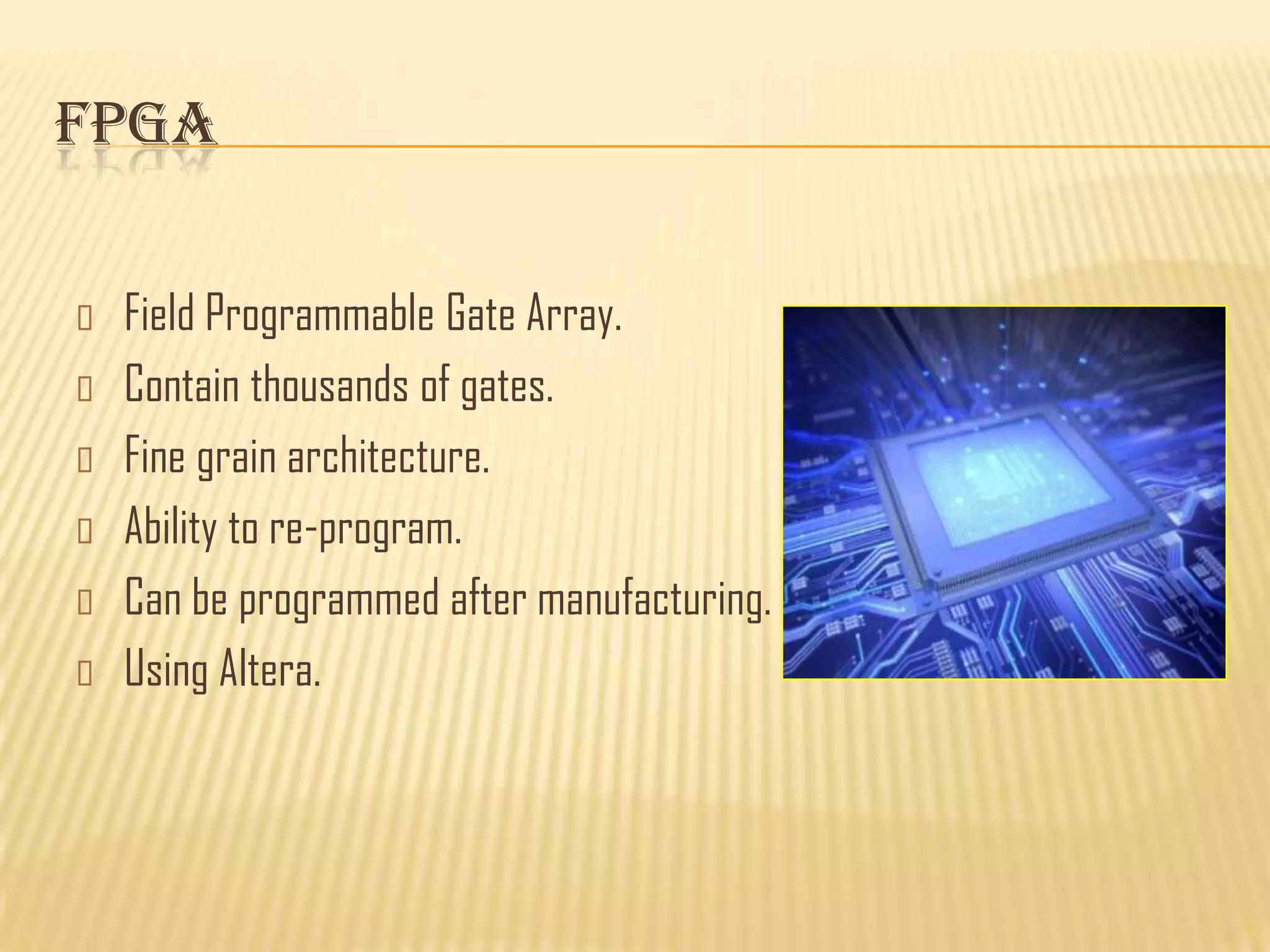 Final presentation on FPGA BASED TRAINER | PPT