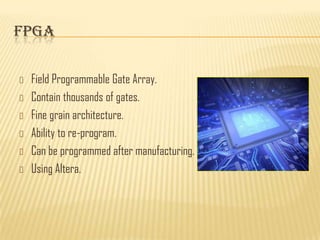 Final presentation on FPGA BASED TRAINER | PPT