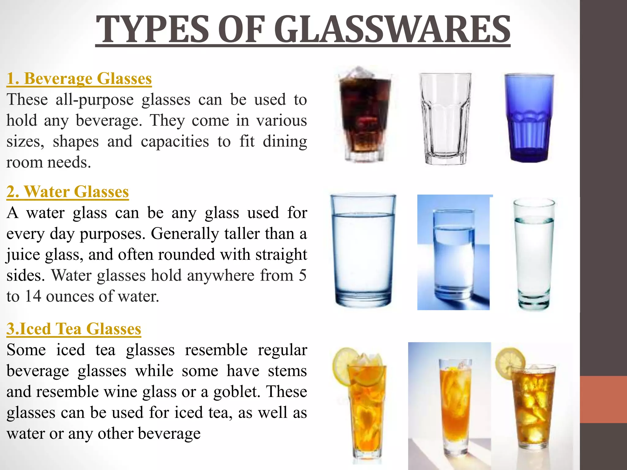 TYPES OF GLASSWARES | PPTX