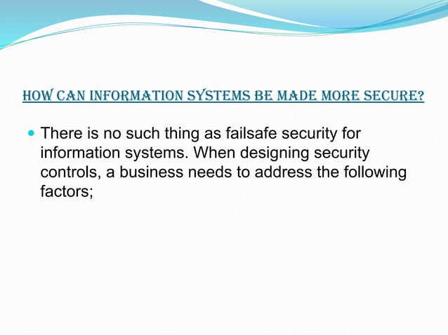 Information System Security | PPT