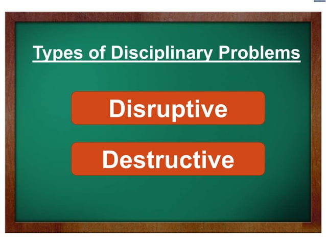 Handling Disciplinary Problem in the classroom | PPT