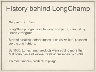 Final presentation: LongChamp-ions | PPTX