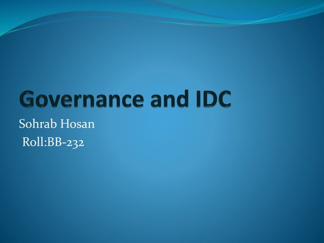 Governance and IDC | PPT