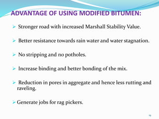 POLYMER MODIFIED BITUMEN | PPTX
