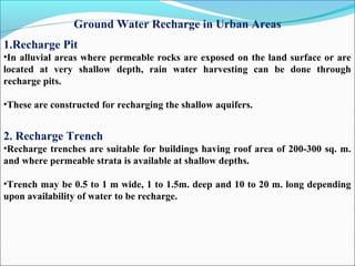 GROUND WATER RECHARGE TECHNIQUES BY CH.APPARAO (Research Associate, ARS ...
