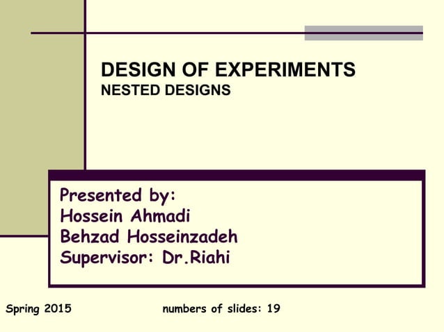 NESTED DESIGNS | PPT