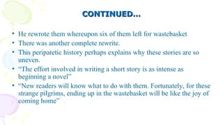 Presentation on Strange Pilgrims | PPT