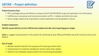 Lean six sigma project PDI logistics | PPTX