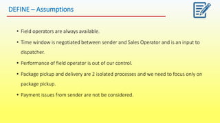 Lean six sigma project PDI logistics | PPTX