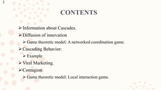 Cascading Behavior in Networks | PPTX