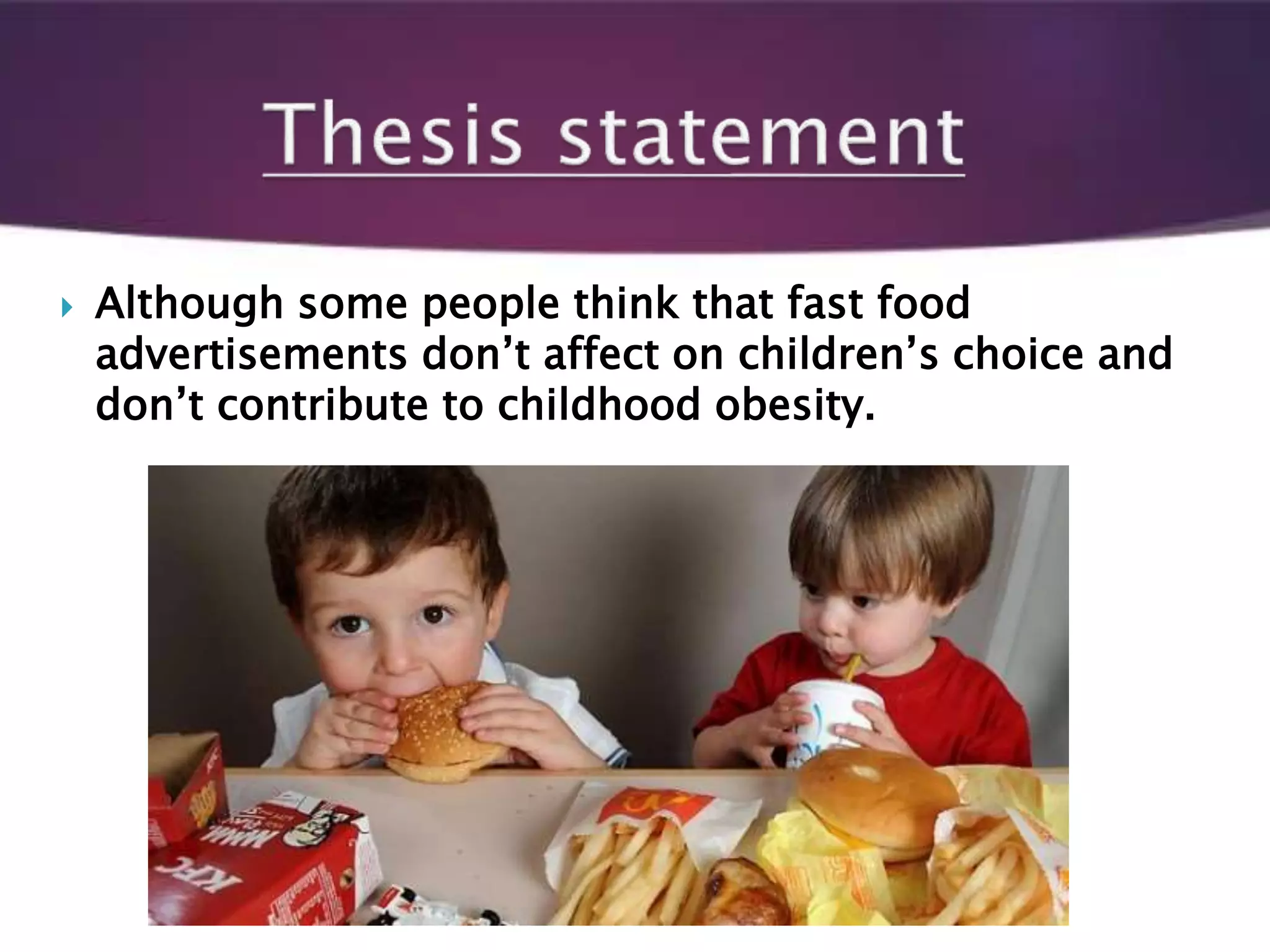 Against Fast Food Ads | PPT