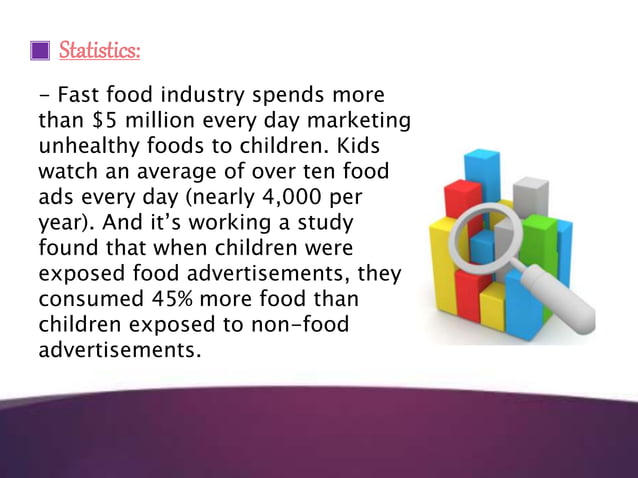 Against Fast Food Ads | PPT
