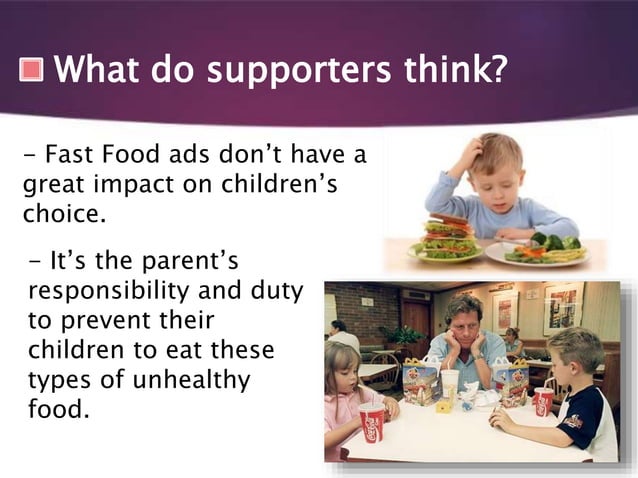 Against Fast Food Ads | PPT