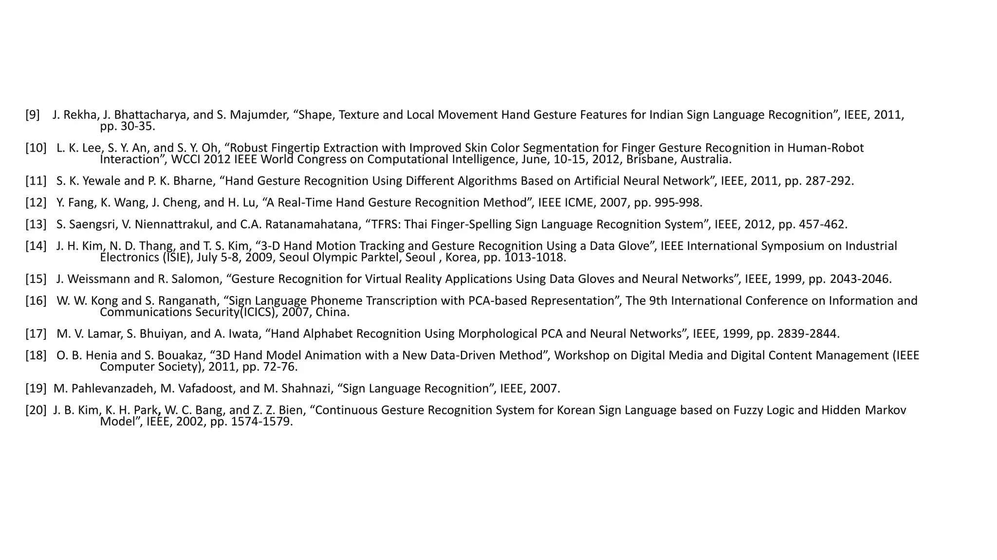 Indian Sign Language Recognition Method For Deaf People | PPTX