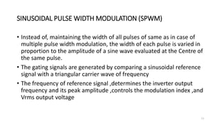 Simulation of sinosoidal pulse width modulation | PPTX
