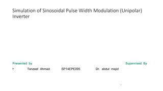 Simulation of sinosoidal pulse width modulation | PPTX