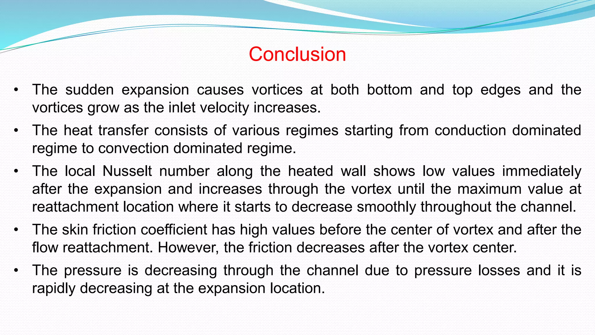 Air flow through sudden expansion channel | PPTX