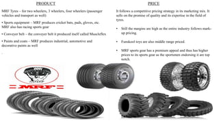 PRESENTATION ON MRF TYRES | PPTX