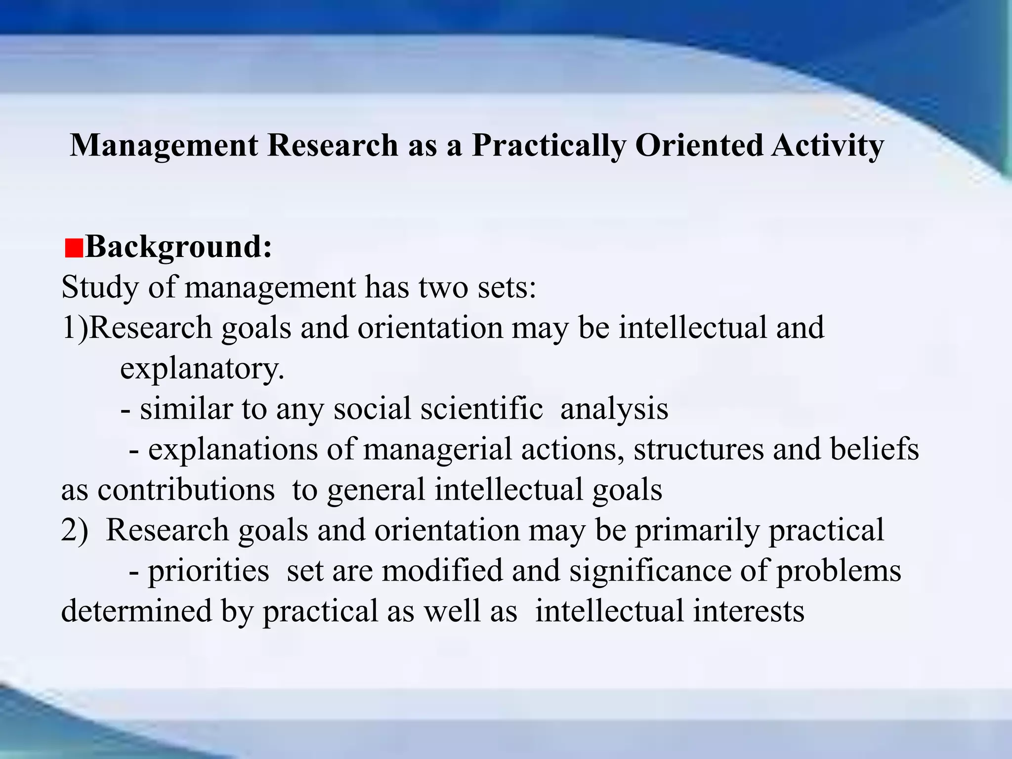 The Scientific Status of Management Research | PPTX