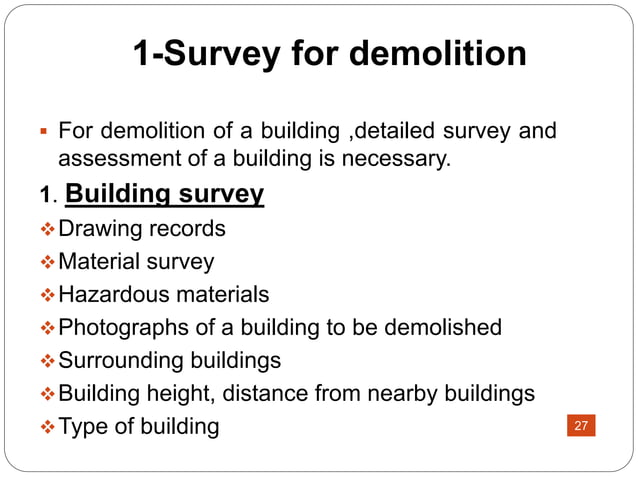 Demolition Hazards and Controls | PPTX | Civil Engineering Industry ...