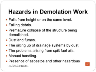Demolition Hazards and Controls | PPTX