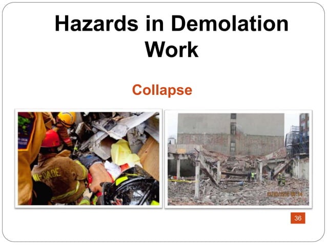 Demolition Hazards and Controls | PPTX | Civil Engineering Industry ...