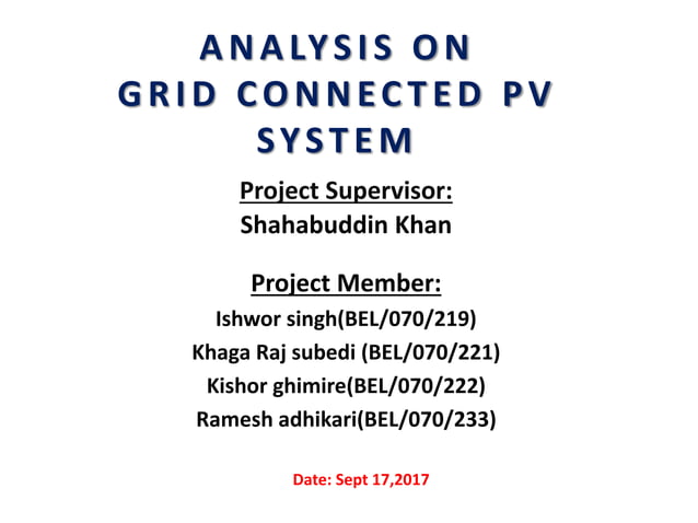 Grid-connected PV system | PPTX