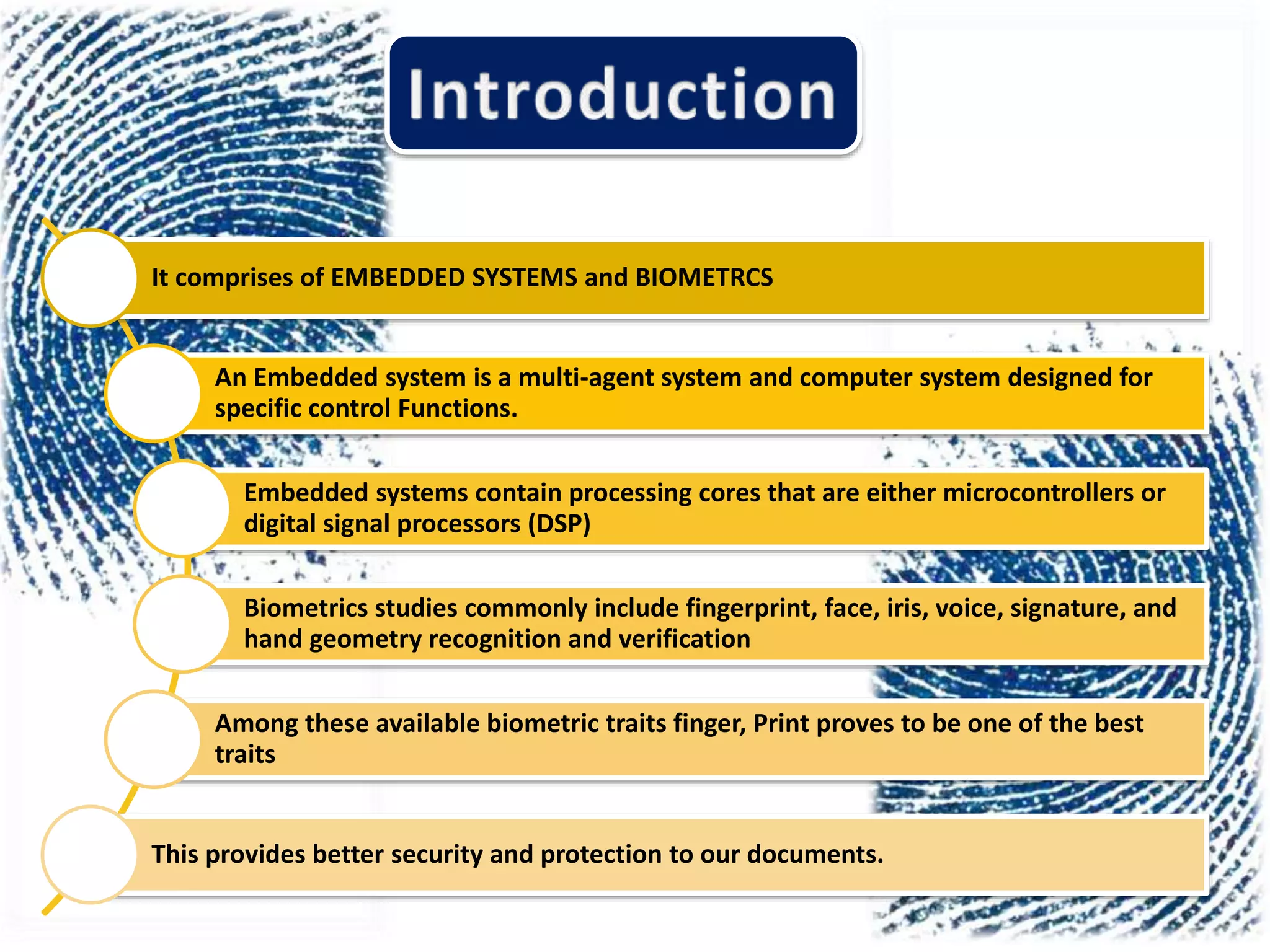 Fingerprint Based Security System | PPTX