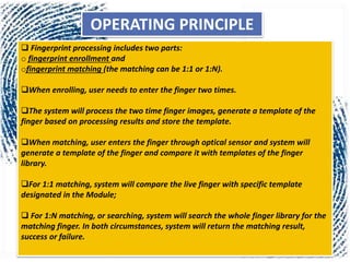 Fingerprint Based Security System | PPTX