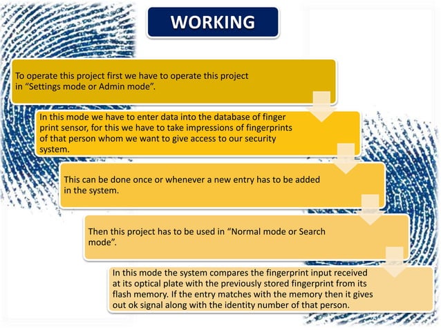 Fingerprint Based Security System | PPTX