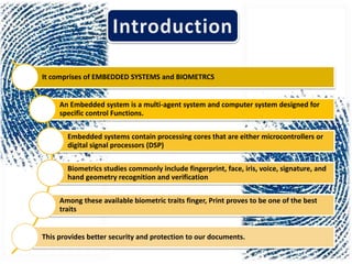 Fingerprint Based Security System | PPTX
