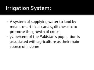 Irrigation System of Pakistan | PPTX