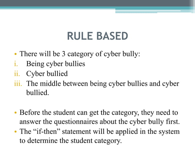 CYBERBULLY IDENTIFICATION SYSTEM | PPT