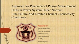 Pmu's Placement in power System using AI algorithms | PPTX