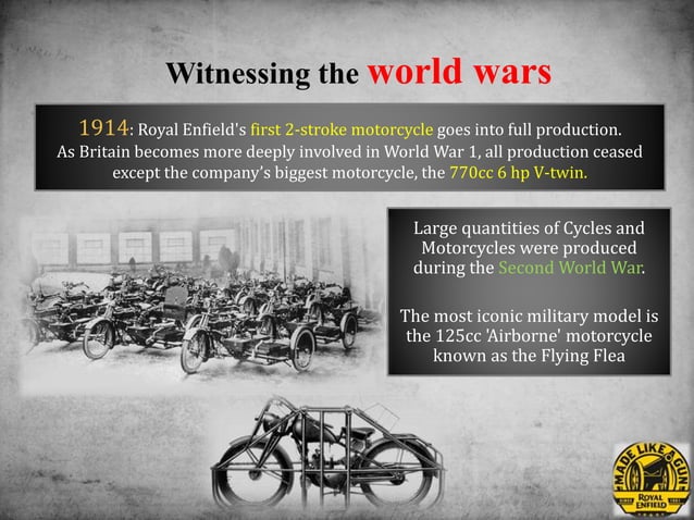 Royal Enfield: A historical journey of 118 years (1901 to 2018) | PPTX ...