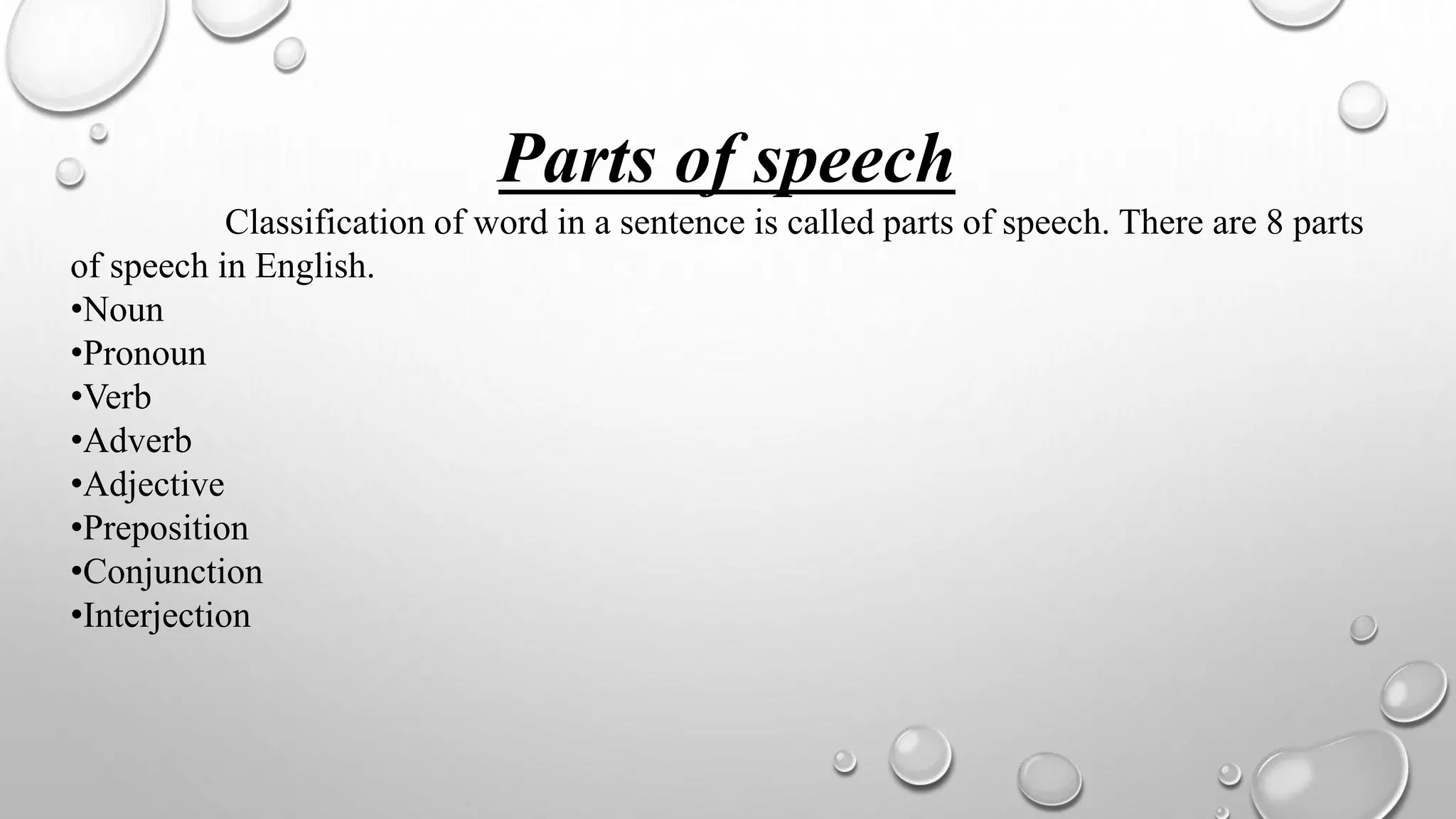 Parts of speech | PPTX