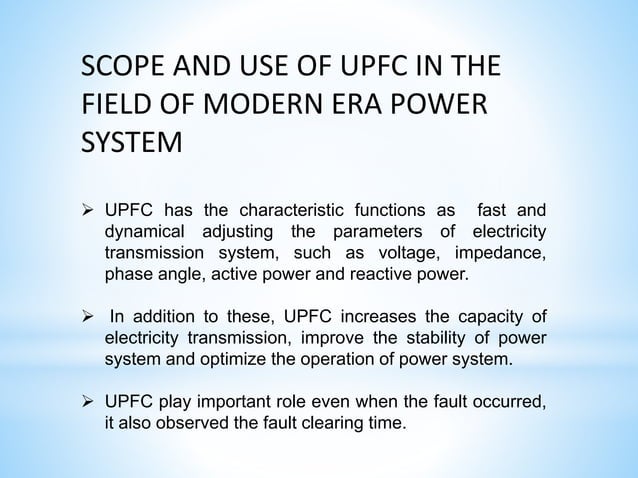 power quality improvement of power system network using UPFC | PPTX