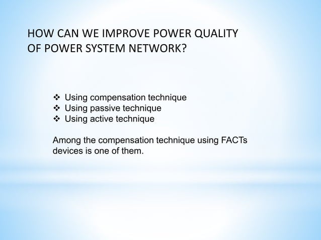 power quality improvement of power system network using UPFC | PPTX
