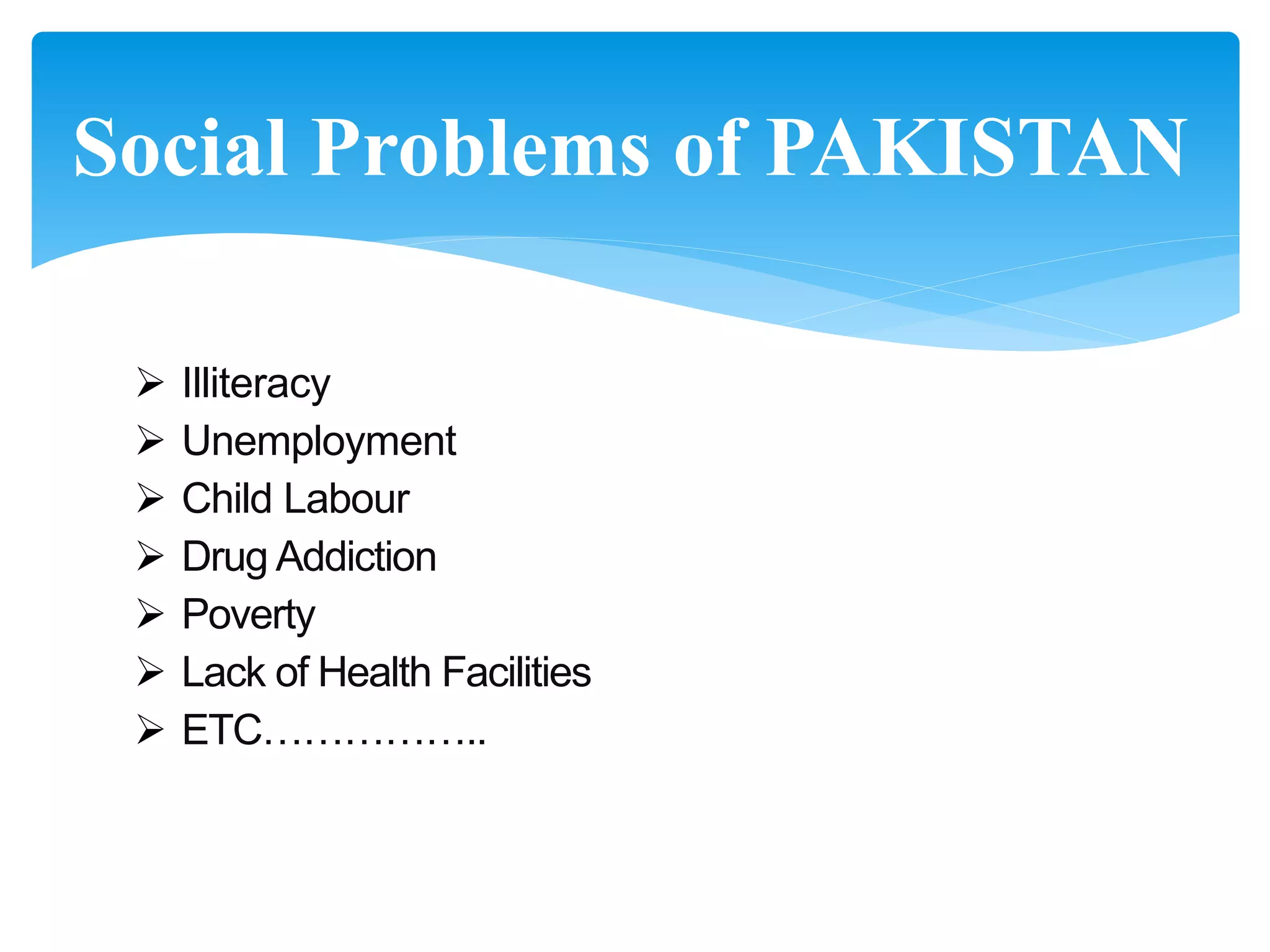 Social Issue Of Pakistan | PPTX