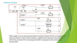 star delta auto starter with forward reverse and motor protection | PPTX