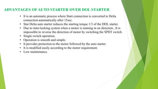 star delta auto starter with forward reverse and motor protection | PPTX